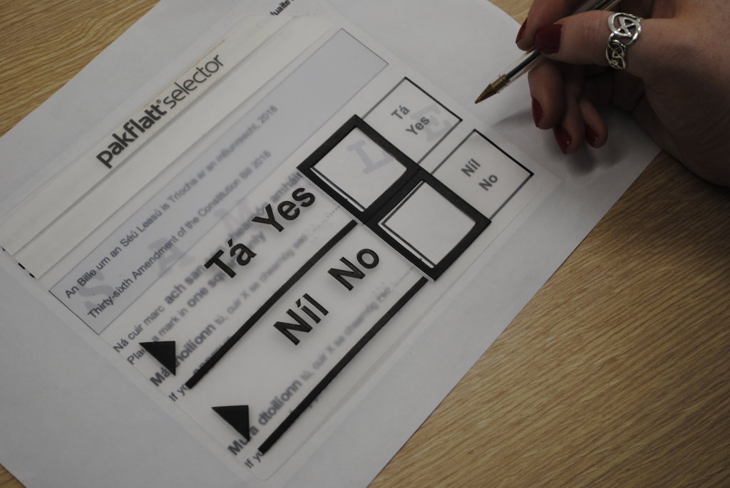 First use of tactile voting: "I'd been looking forward to this moment ...